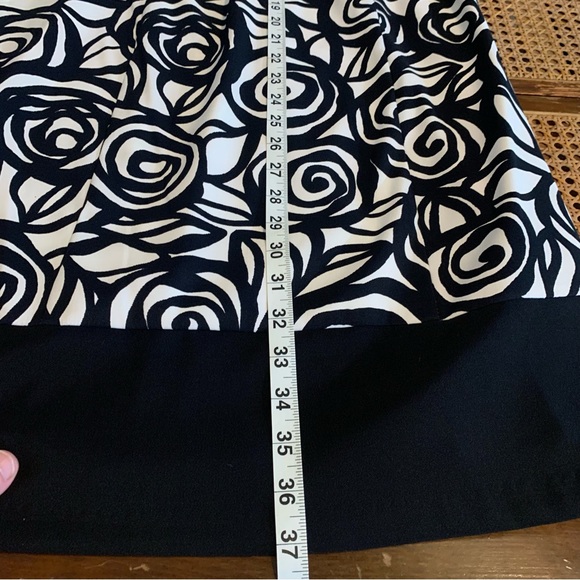 I.N. Studio | Dresses | In Studio Black And White Flower Pattern Dress ...